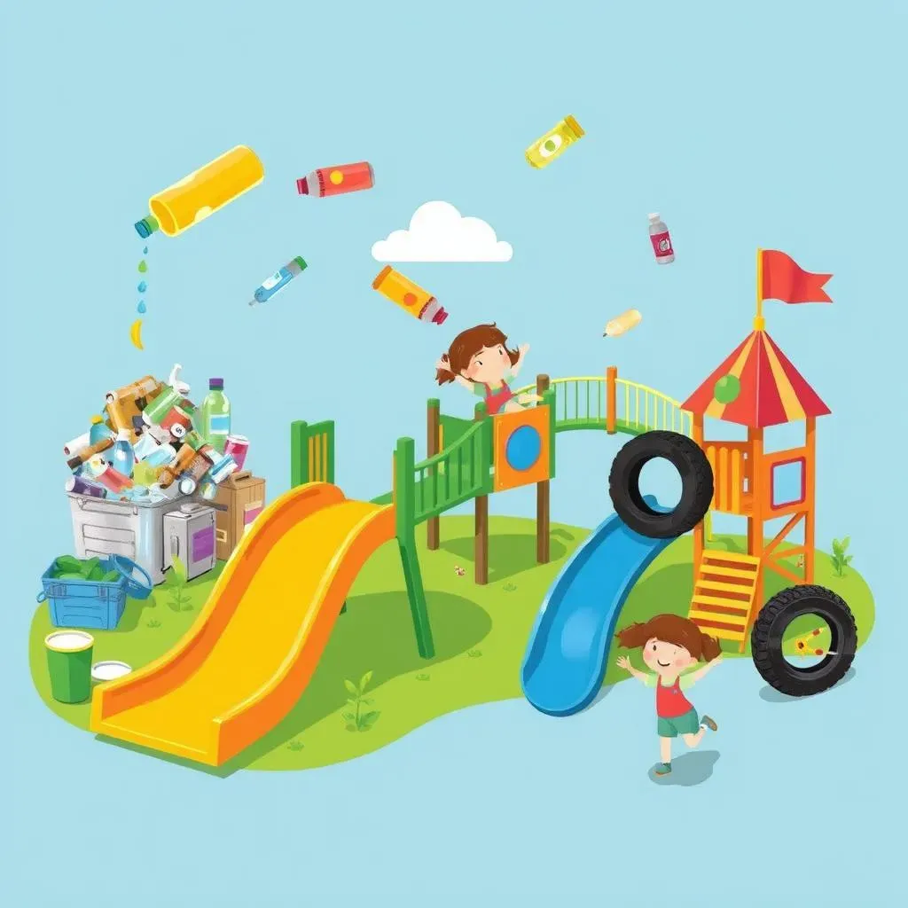 Amazing Recycled Materials Playground Equipment: Playtime! | Kids Play ...